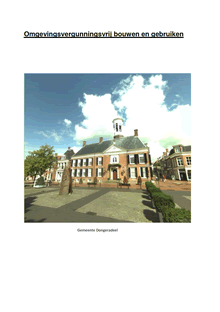 » Informatiefolder vergunningvrij bouwen en gebruiken